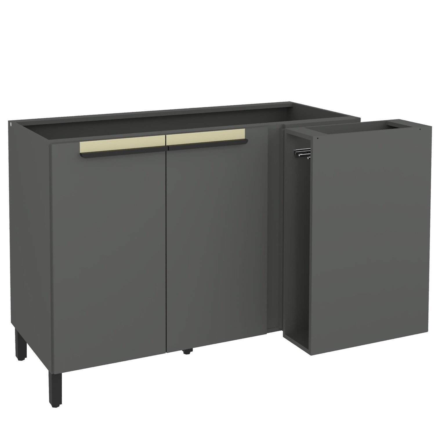 Balcão 120cm 2 Portas Canto Cozinha Flórida | MadeiraMadeira