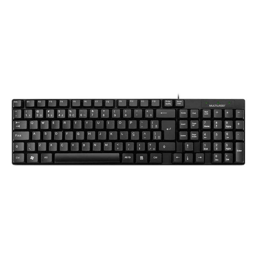 Teclado Basico Slim Laser Usb Pt Tc193bu | MadeiraMadeira