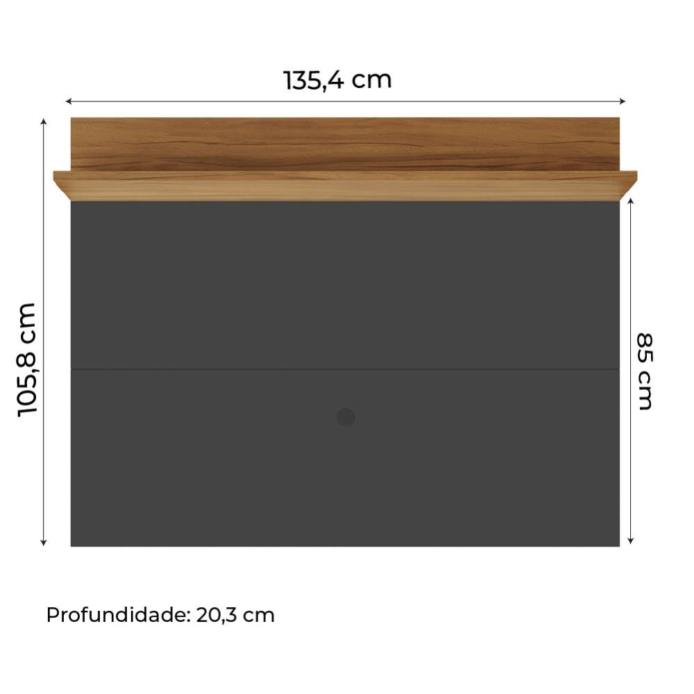 Painel Para TV Smart até 50 Polegadas NT 1185 Notável Preto/ Freijó ...