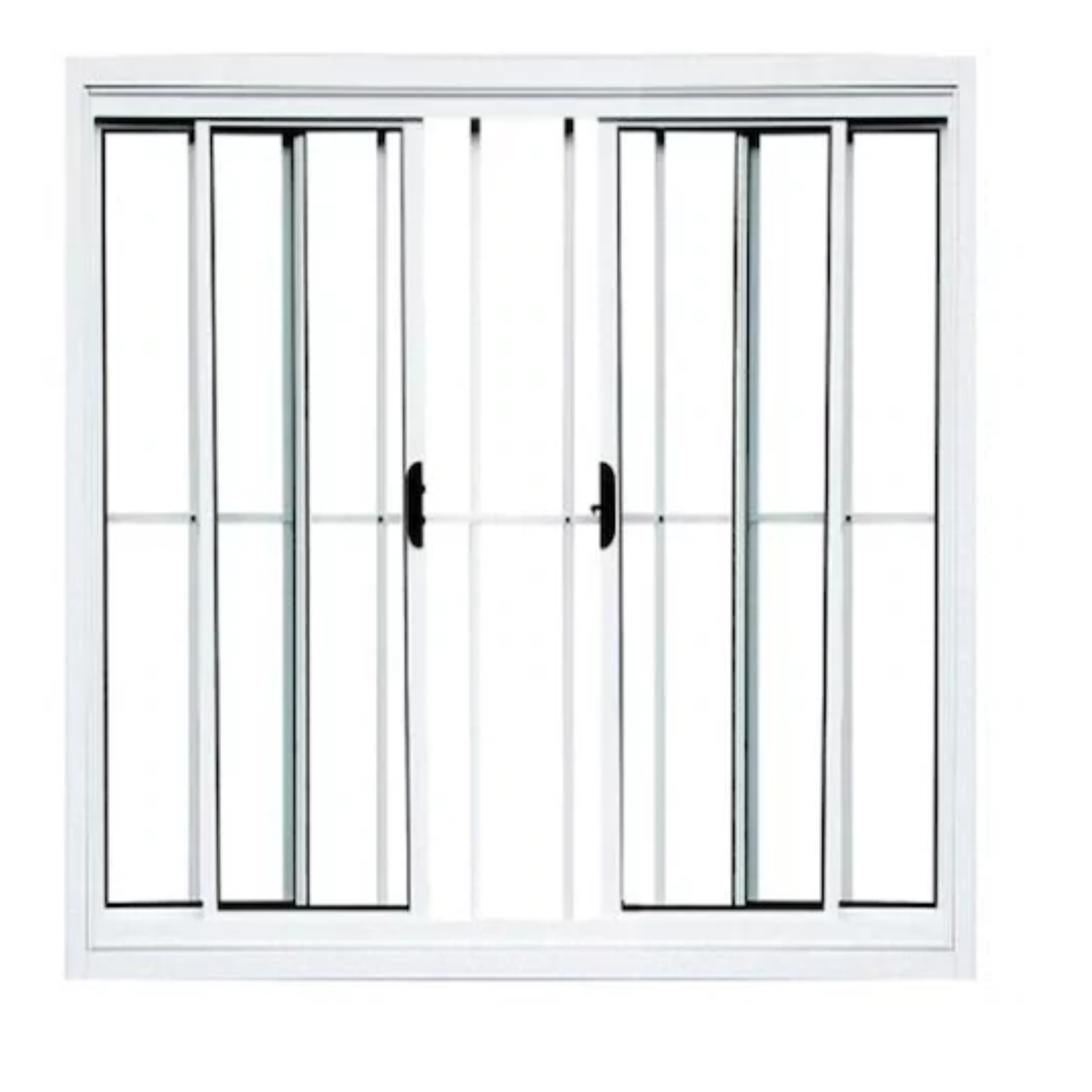 Janela Vitro Sala Alumínio Branco C/g 100x100 4fls L.18 (emborrachado ...