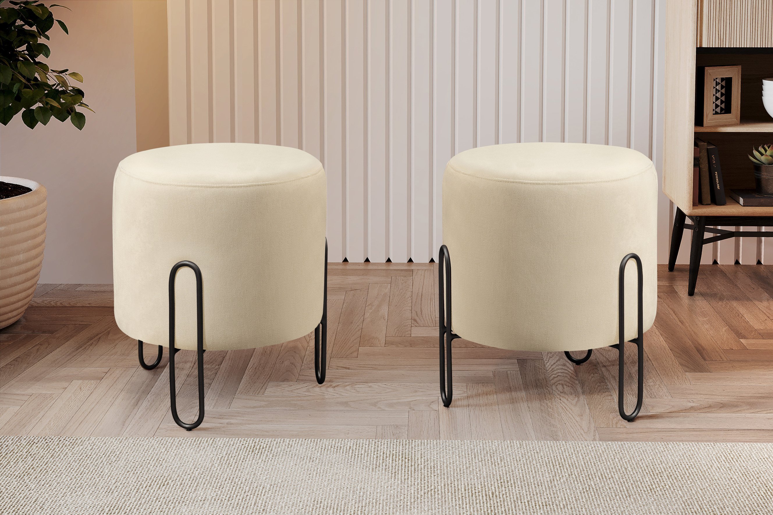 Puff Banqueta 45x50cm Mali Luxo | MadeiraMadeira