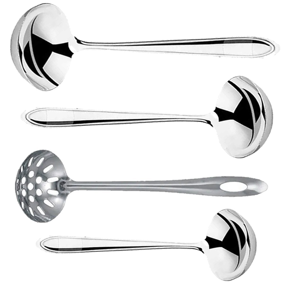 Conjunto de conchas em aço inox 4 peças linha America Prata ...