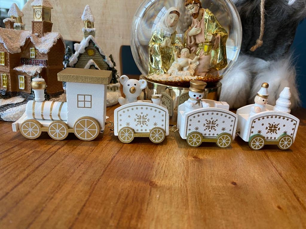 Enfeite trem de natal em madeira | MadeiraMadeira