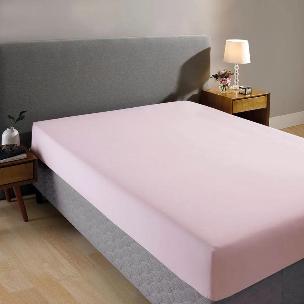 Lençol Dohler Casal com Elástico 180 Fios 1,38 X 1,88 X 35cm 138x188x35 ...