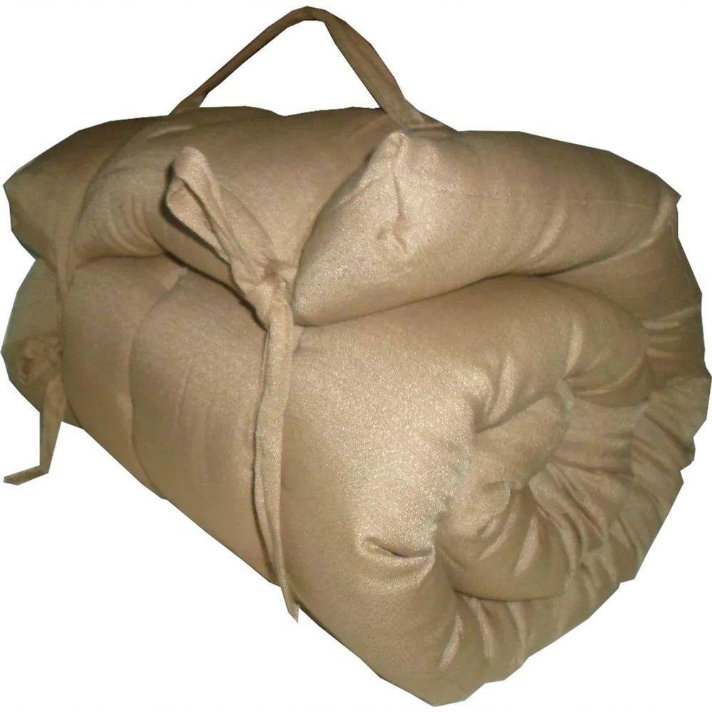 Colchonete Futon Camping Dobrável Orthovida D20 180 X 60 X 7 Cm - Palha ...