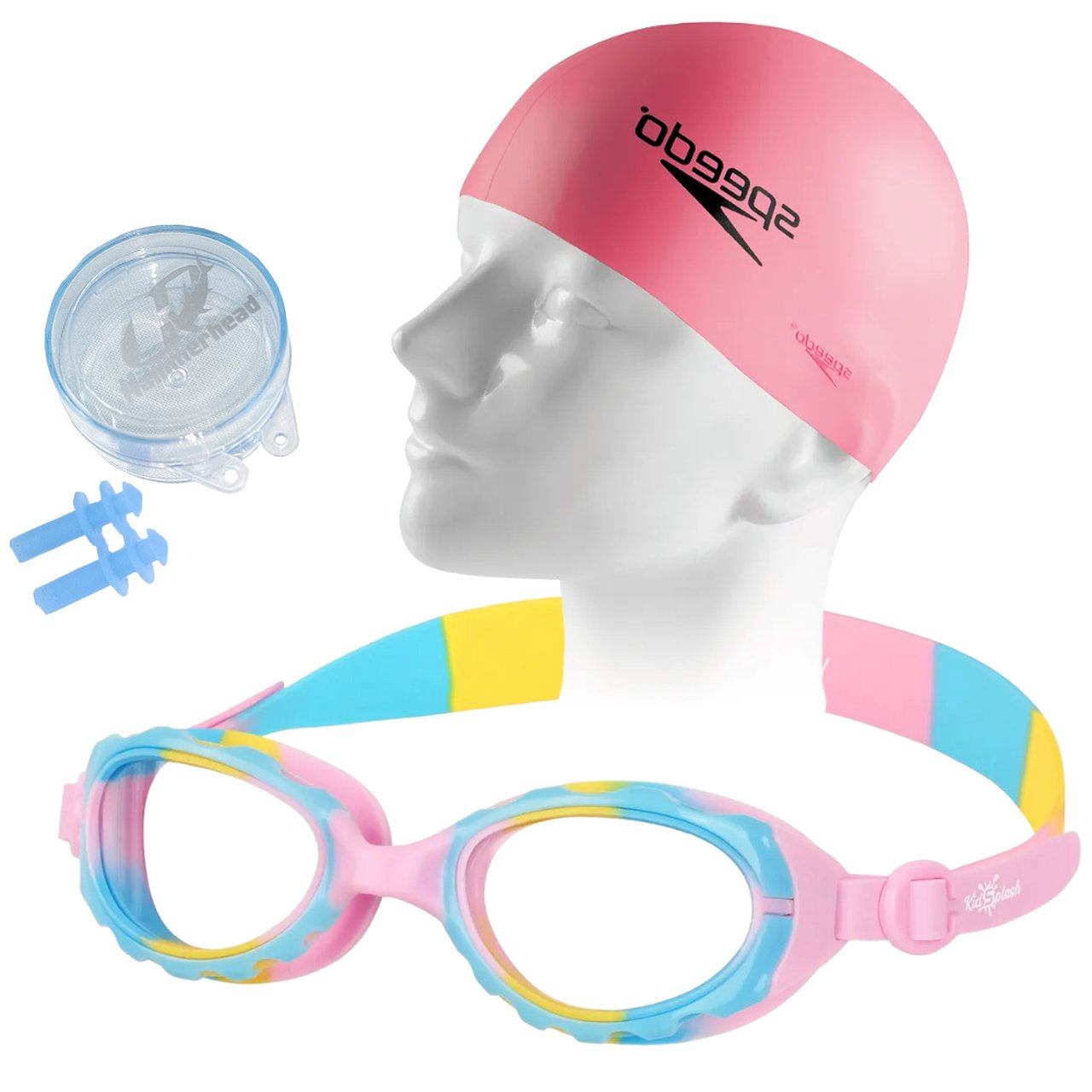 Kit Natação Infantil Speedo Óculos e Touca Candy + Protetor ...