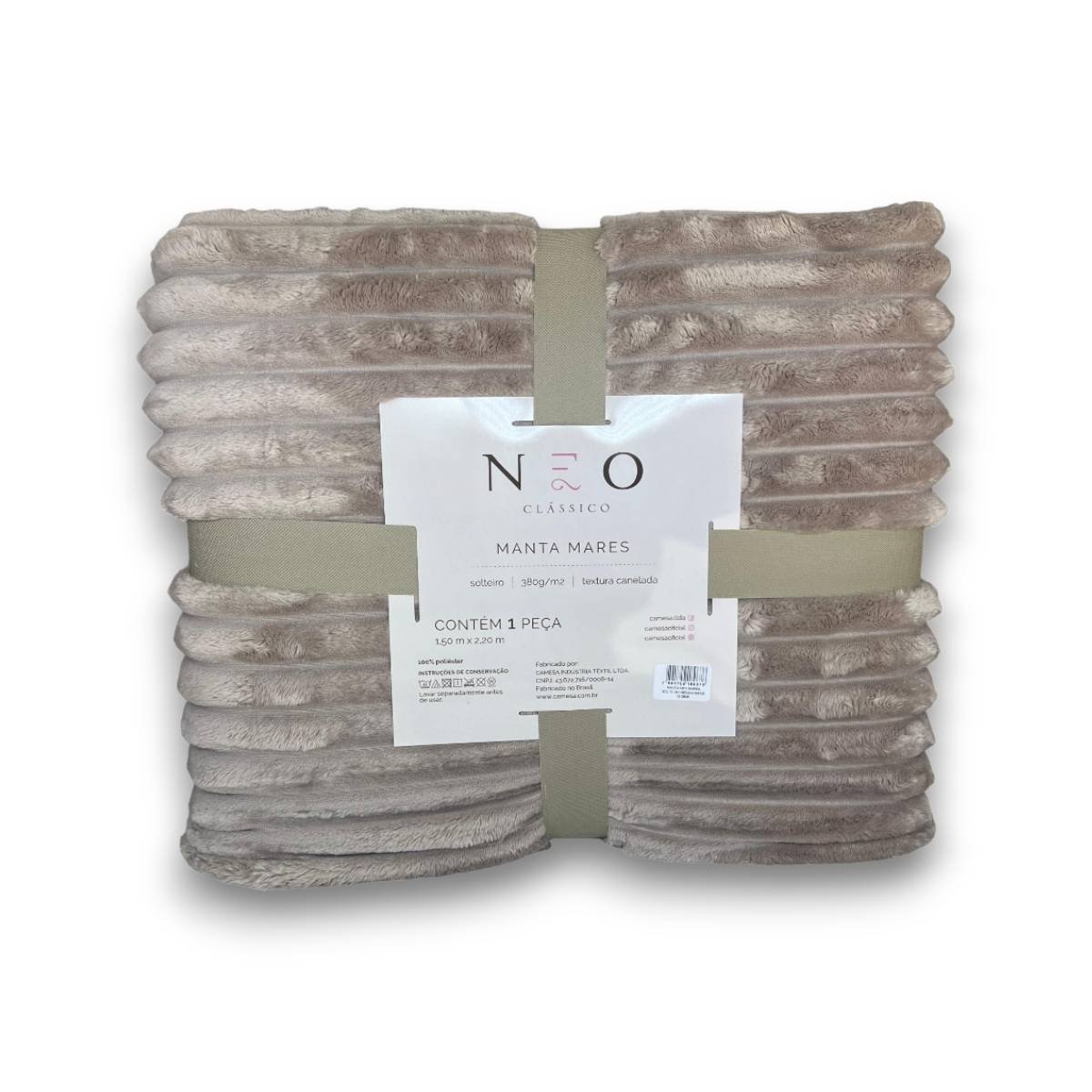 Manta Neo Mares Solteiro Neo Clássico Camesa 150x220 - Bege ...