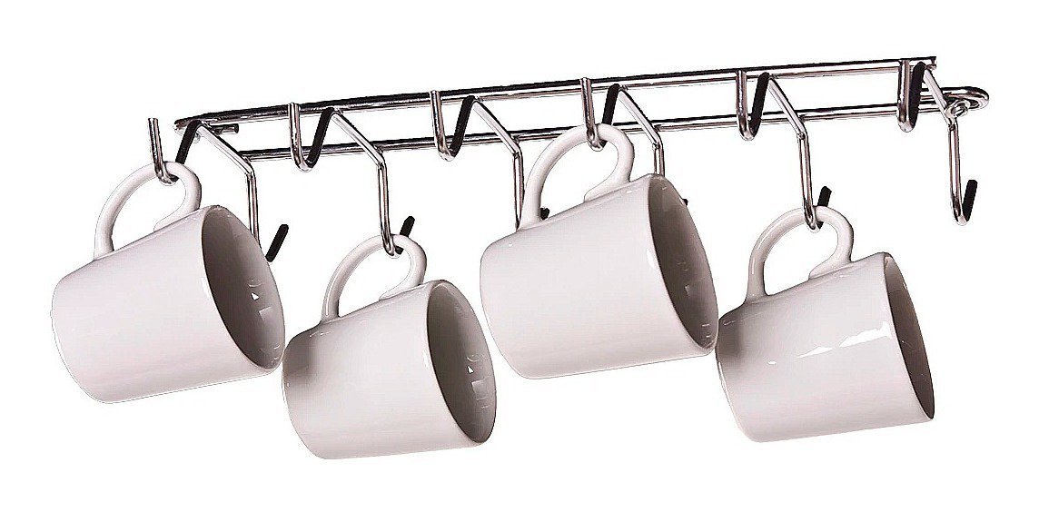 Suporte Porta Xícaras Fixo 275x30x100mm Jomer 4310 Cromado | MadeiraMadeira