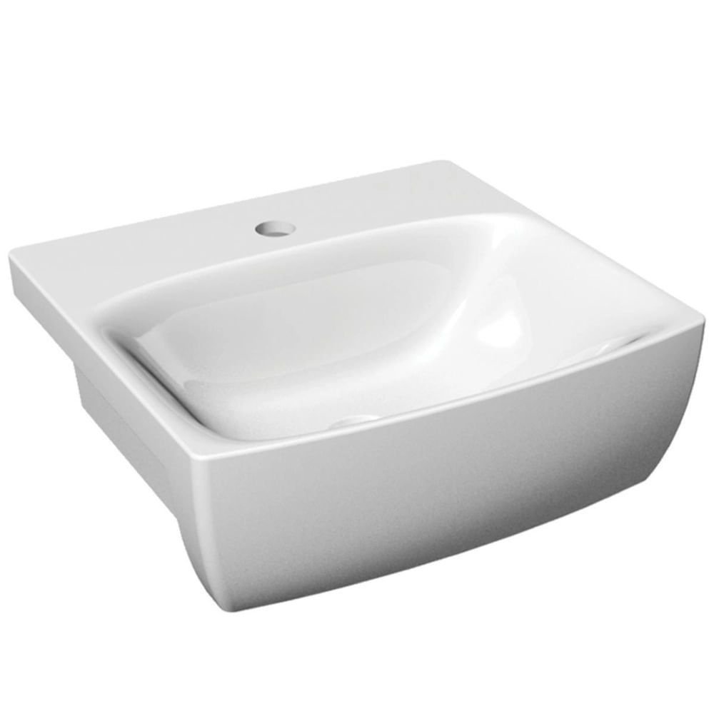 Cuba de Semi-encaixe Retangular Branca 43x40,5cm - Sf-01 - Lorenzetti ...