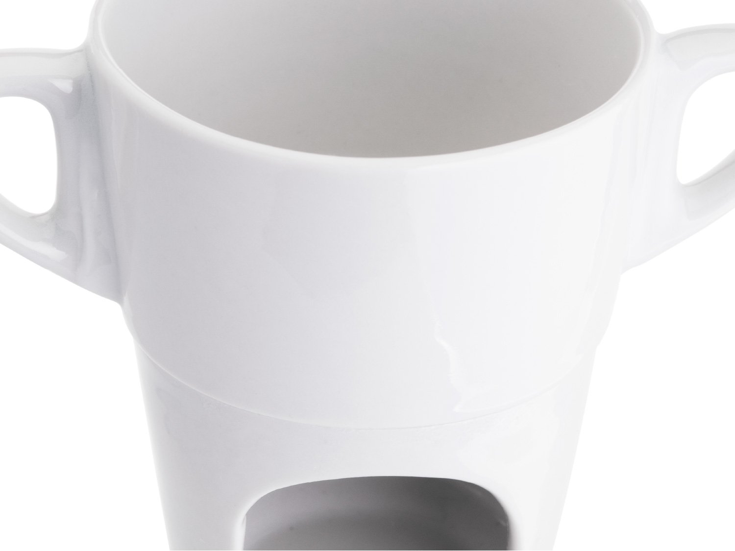 Kit 2 fondue individual de porcelana 250 ml | MadeiraMadeira