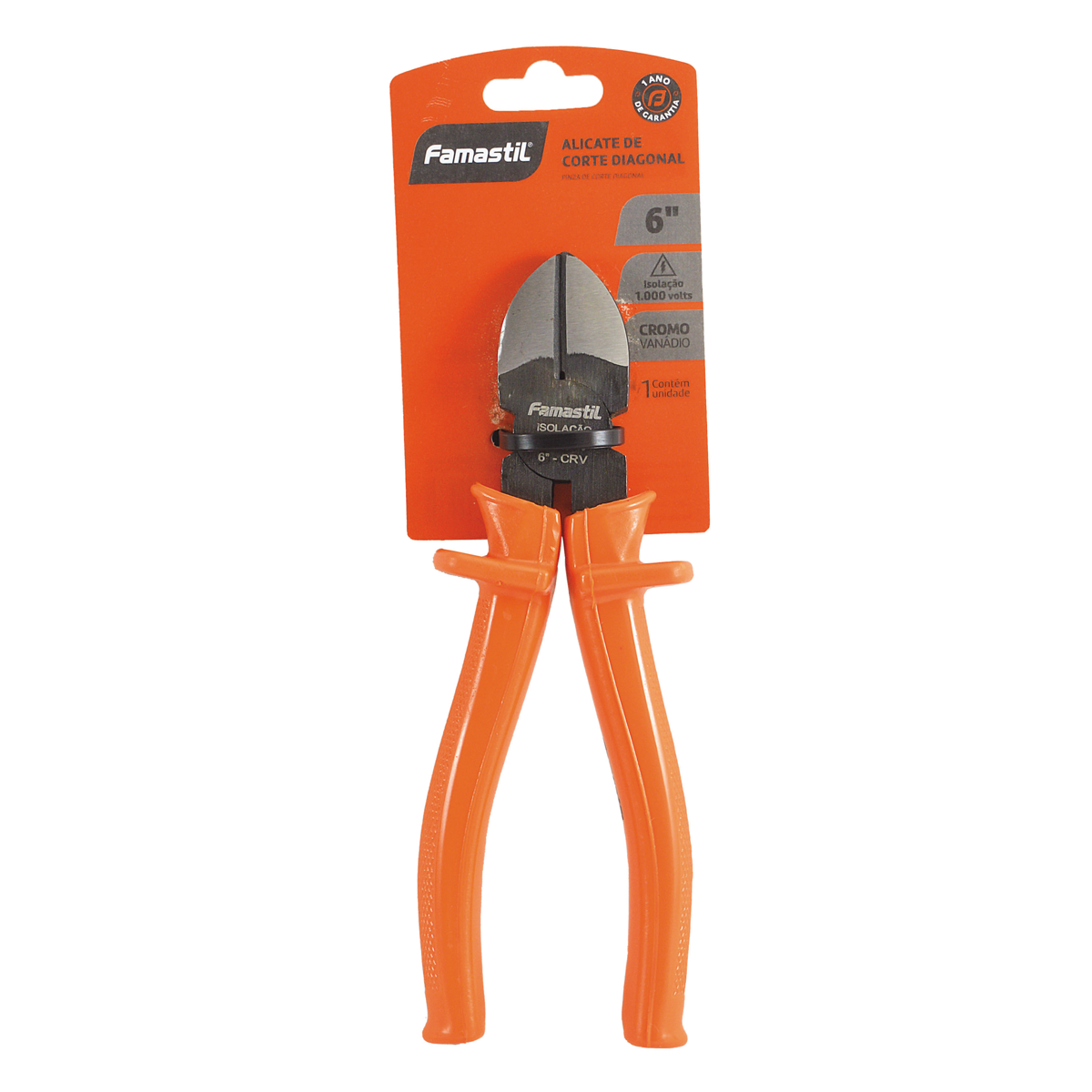 Alicate de Corte Diagonal Profissional 6" 1000v Famastil | MadeiraMadeira
