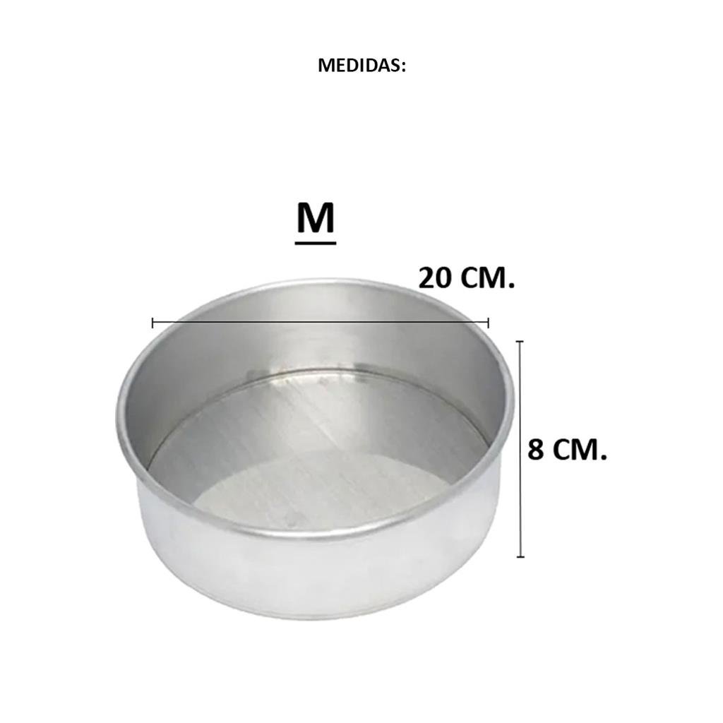 Kit Formas De Bolo Redonda P M G Assadeira Para Confeitaria ...