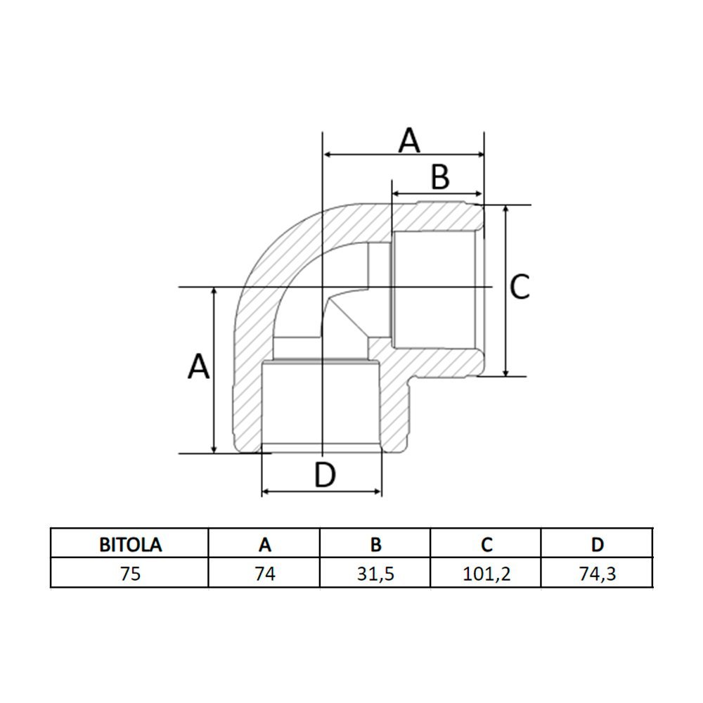 Joelho 90° Ppr Dn 75 Amanco Amanco Wavin 14536 | MadeiraMadeira