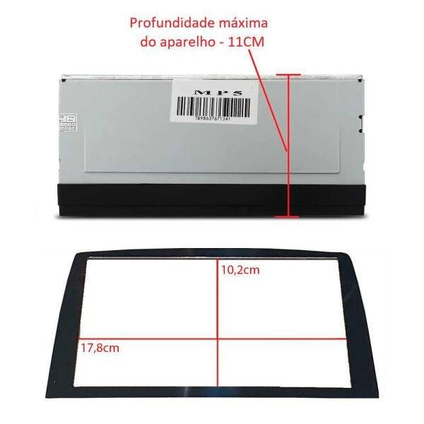 Moldura Para Multimidia 2 Din Corsa Classic Wind | MadeiraMadeira