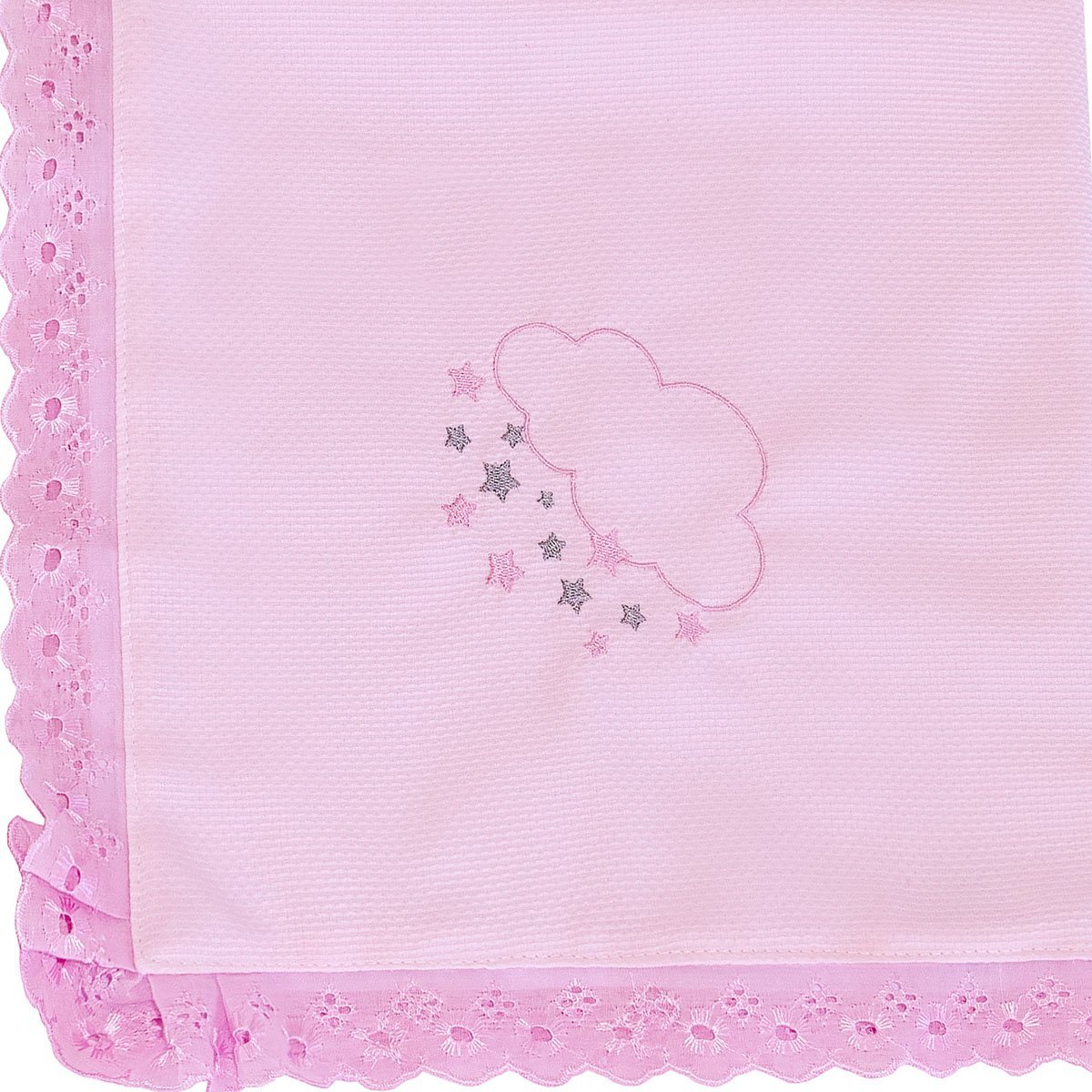 Manta Para Bebe Dupla Pique Nuvem Rosa 100% Algodão- 1 Peça Balu Baby ...