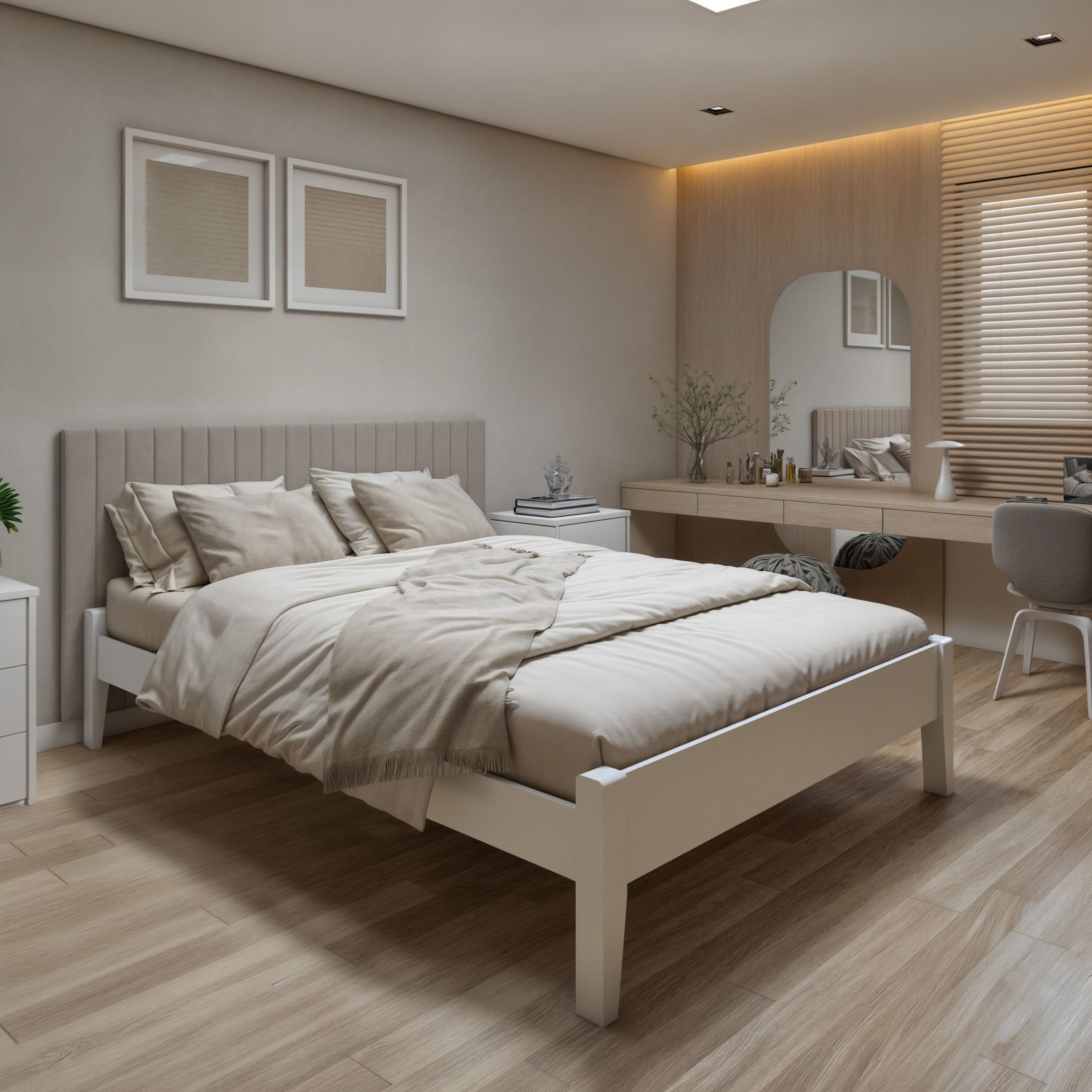 Cama Queen 168,5cm Turca Slim em Madeira Maciça | MadeiraMadeira