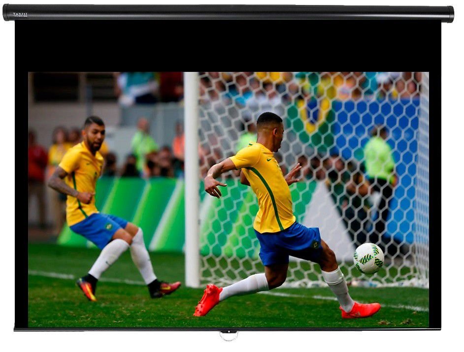 Tela de Projeção Retrátil Prime Tahiti 4:3 Vídeo 120 Polegadas 2,44 m x ...