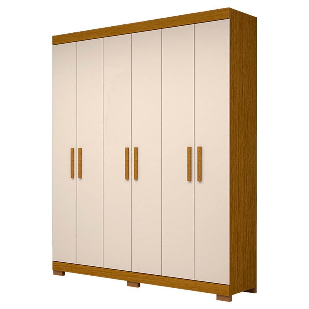 Roupeiro Acp Móveis Lana 6 Portas 2 Gavetas Internas | MadeiraMadeira