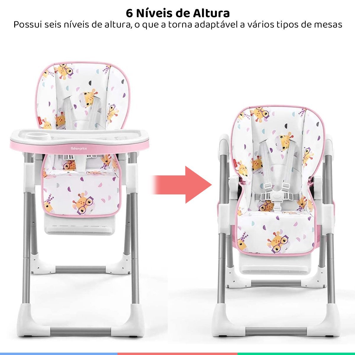 Cadeira Alimentação Refeição Infantil Bebê Até 15kg Reclinavel Chefs ...