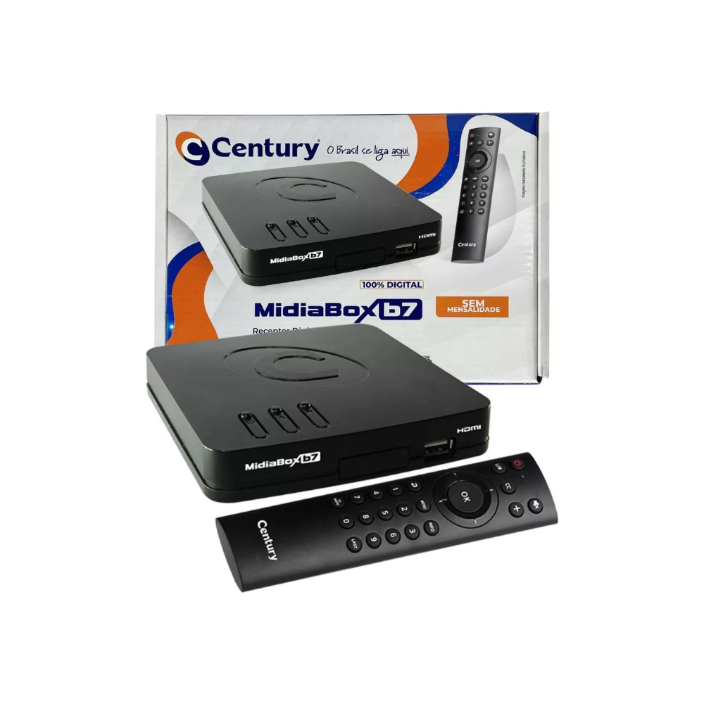 Receptor Digital Banda C/ku Full Hd B7 Century | MadeiraMadeira