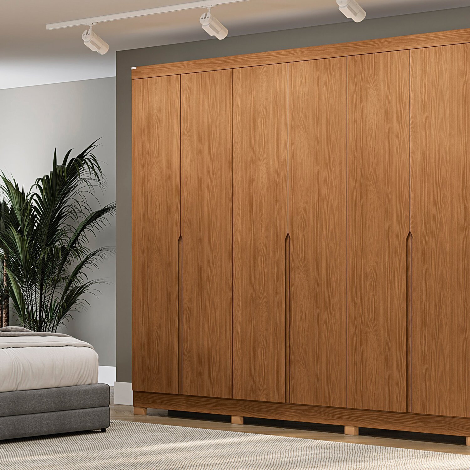 Guarda-roupa 6 Portas com Pés | MadeiraMadeira