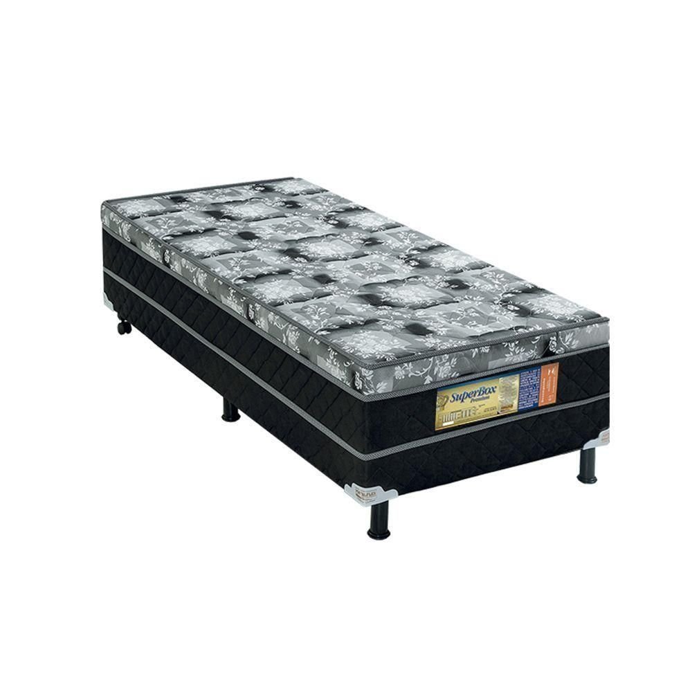 Cama Box Conjugado Solteiro Super Box Premium Espuma D28 1,88 X 0,88 X ...