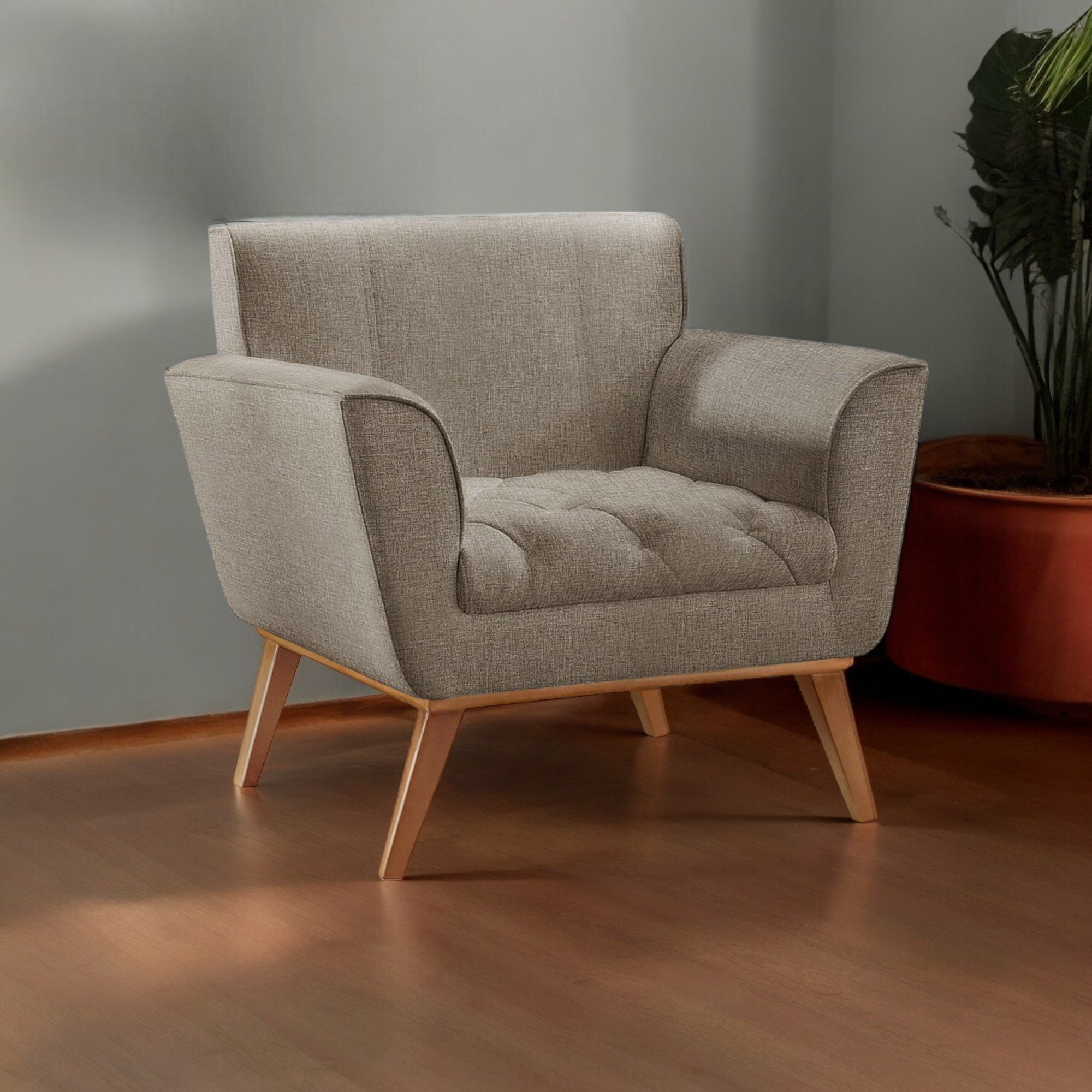 Poltrona Madeira Maciça Lyz Luxo | MadeiraMadeira