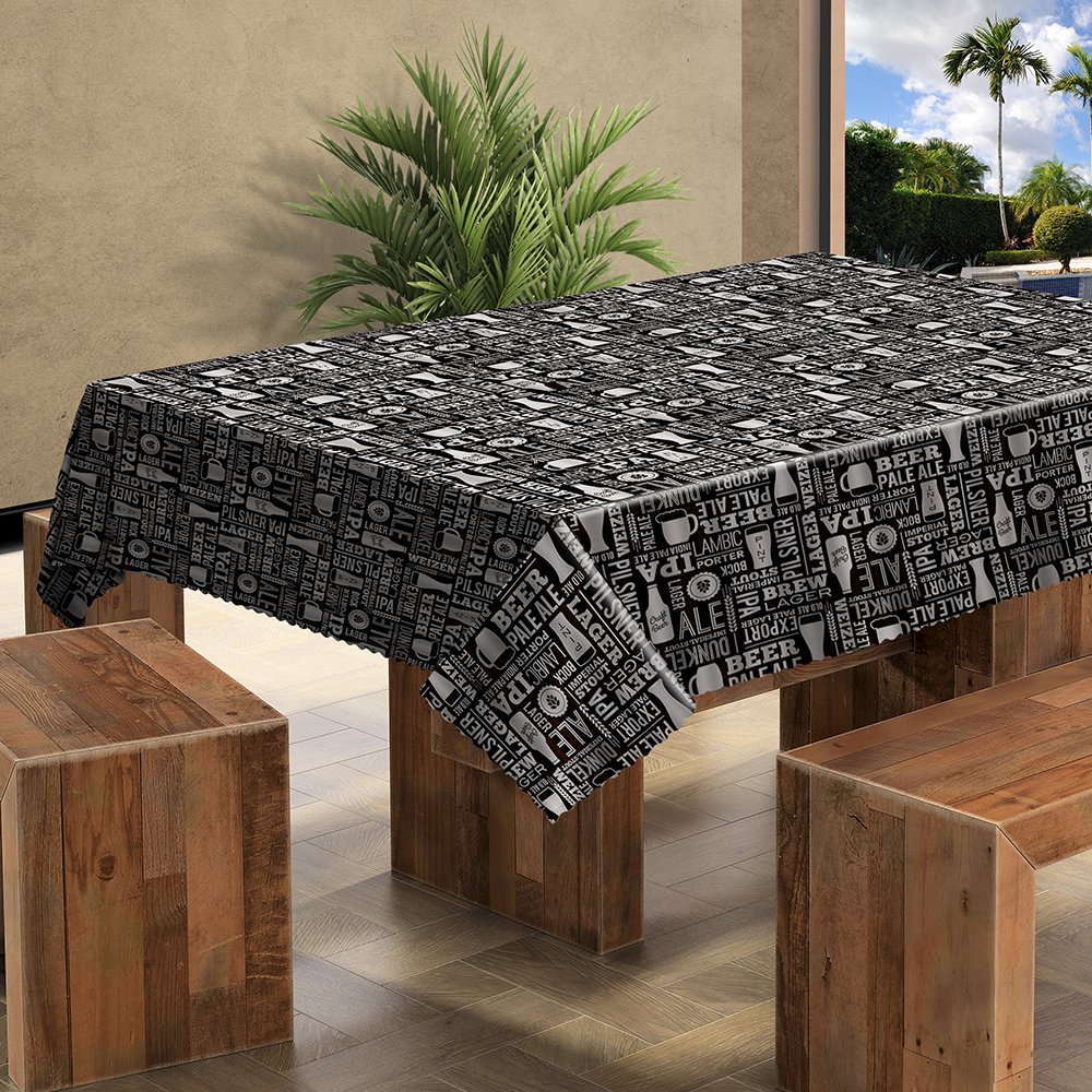 Toalha de Mesa Térmica Retangular Salehtex 1,38m X 2,50m Beer Prata ...