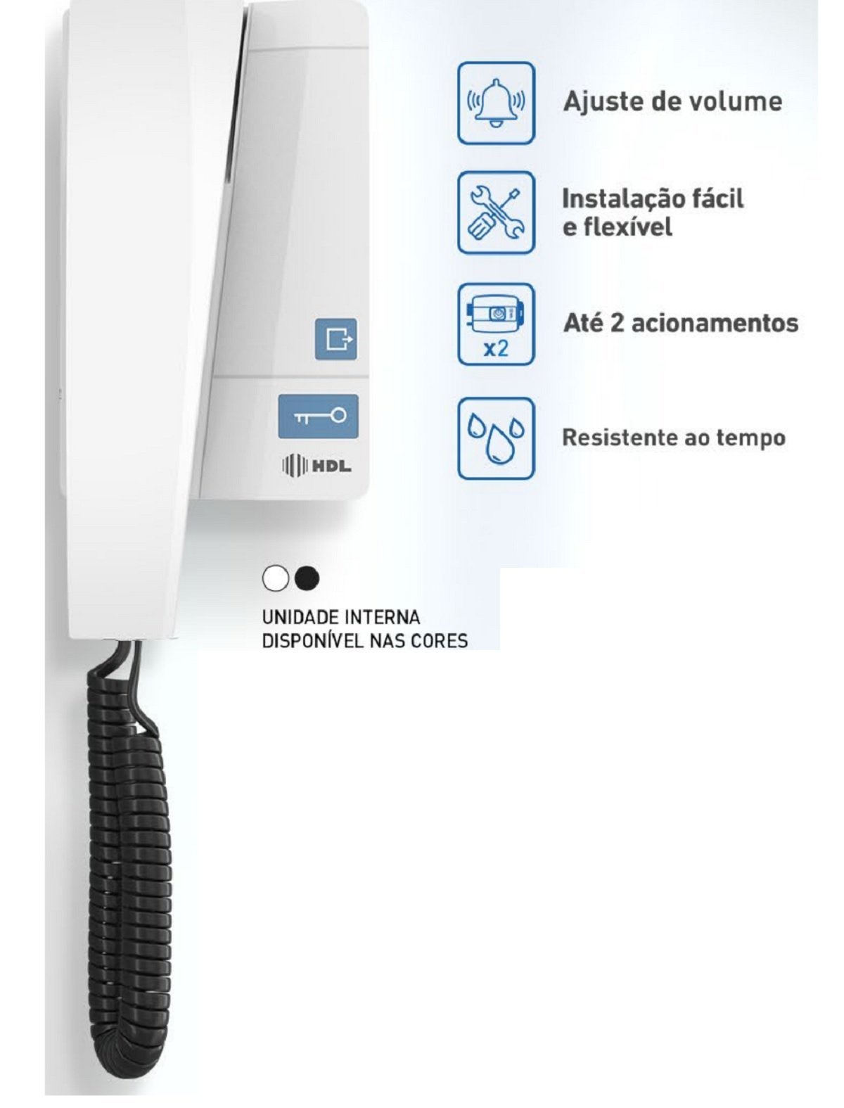 Interfone Eletrônico Residencial Advance Branco HDL Áudio advance HDL ...