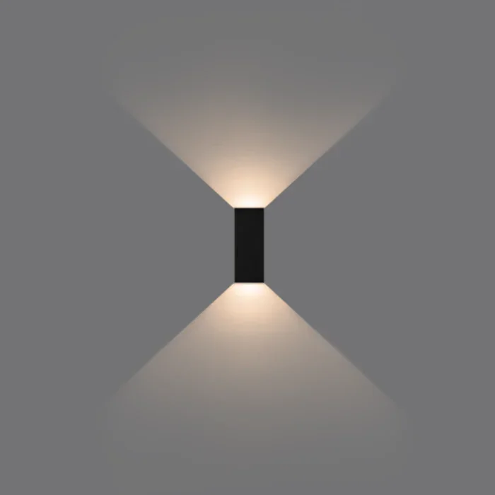 Arandela Led Wall Max Preto 2 Facho Aberto | MadeiraMadeira