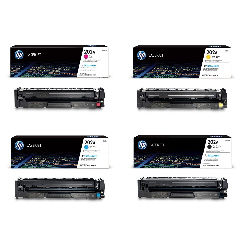 Kit 4 Toner Hp Original 202a Cf500a Cf501a Cf502a Cf503 Laserjet ...