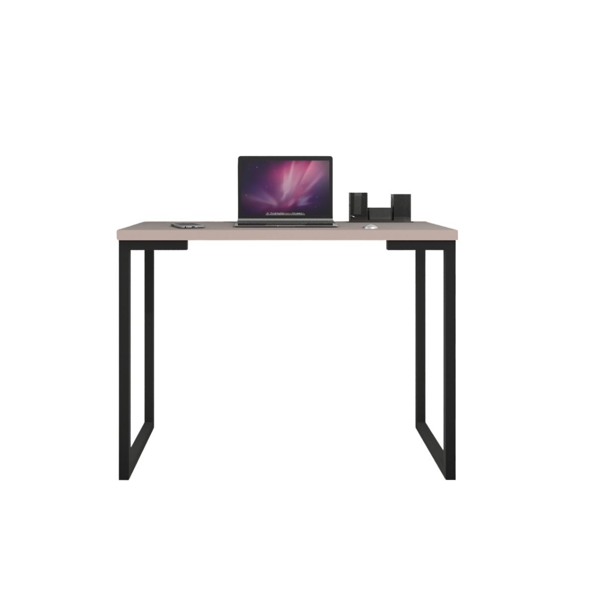 Mesa Industrial Escrivaninha Moderna Mdf 100x60 Metalon Preto Plancasa ...