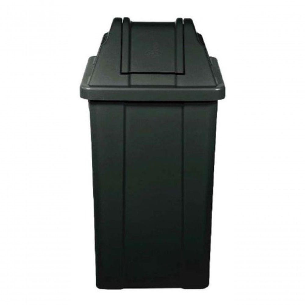 Cesto Lixeira Quadrado com Tampa Vaivem 100l Preto | MadeiraMadeira