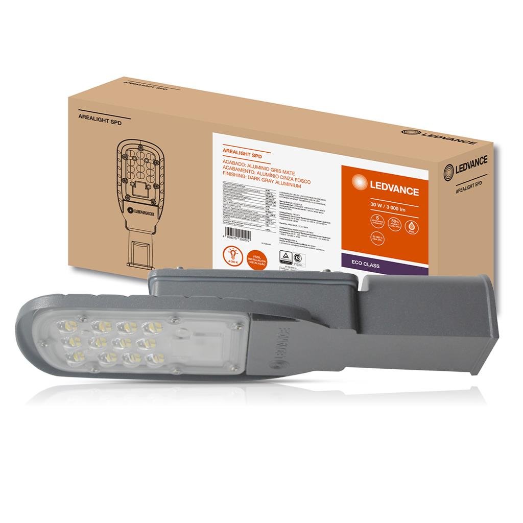 Luminária Led Publica 30W Bivolt 4000K Luz Branca Ledvance | MadeiraMadeira
