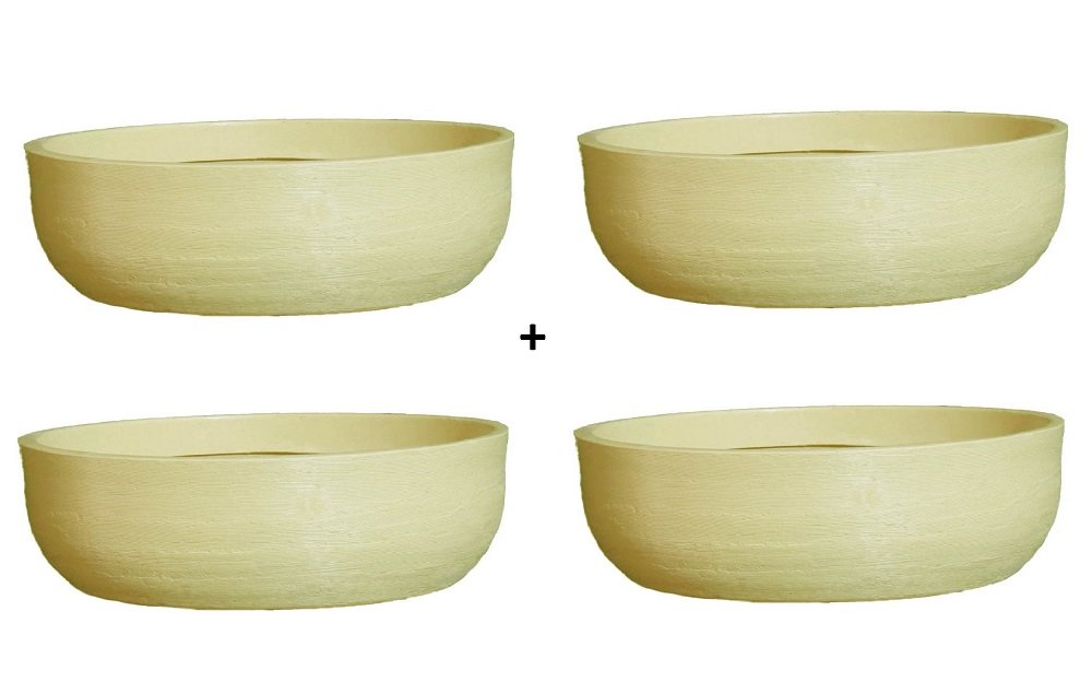 Kit 4 Vasos Planta 55x20 Bacia Cuia Polietileno BGPLASTICOS V1455 VINHO ...