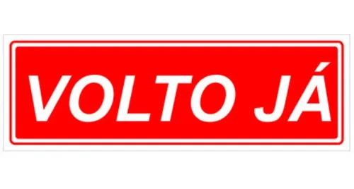 KIT 12 PLACA SINALIZAÇÃO VOLTO JA 10X30 | MadeiraMadeira