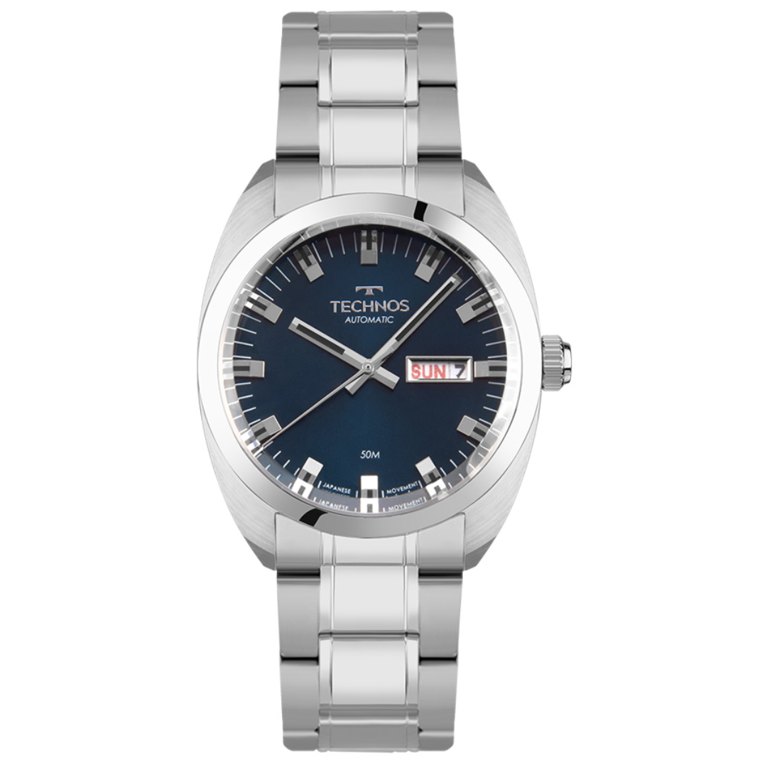 Relógio Technos Masculino Automatico Prata - 8205ov/1a | MadeiraMadeira