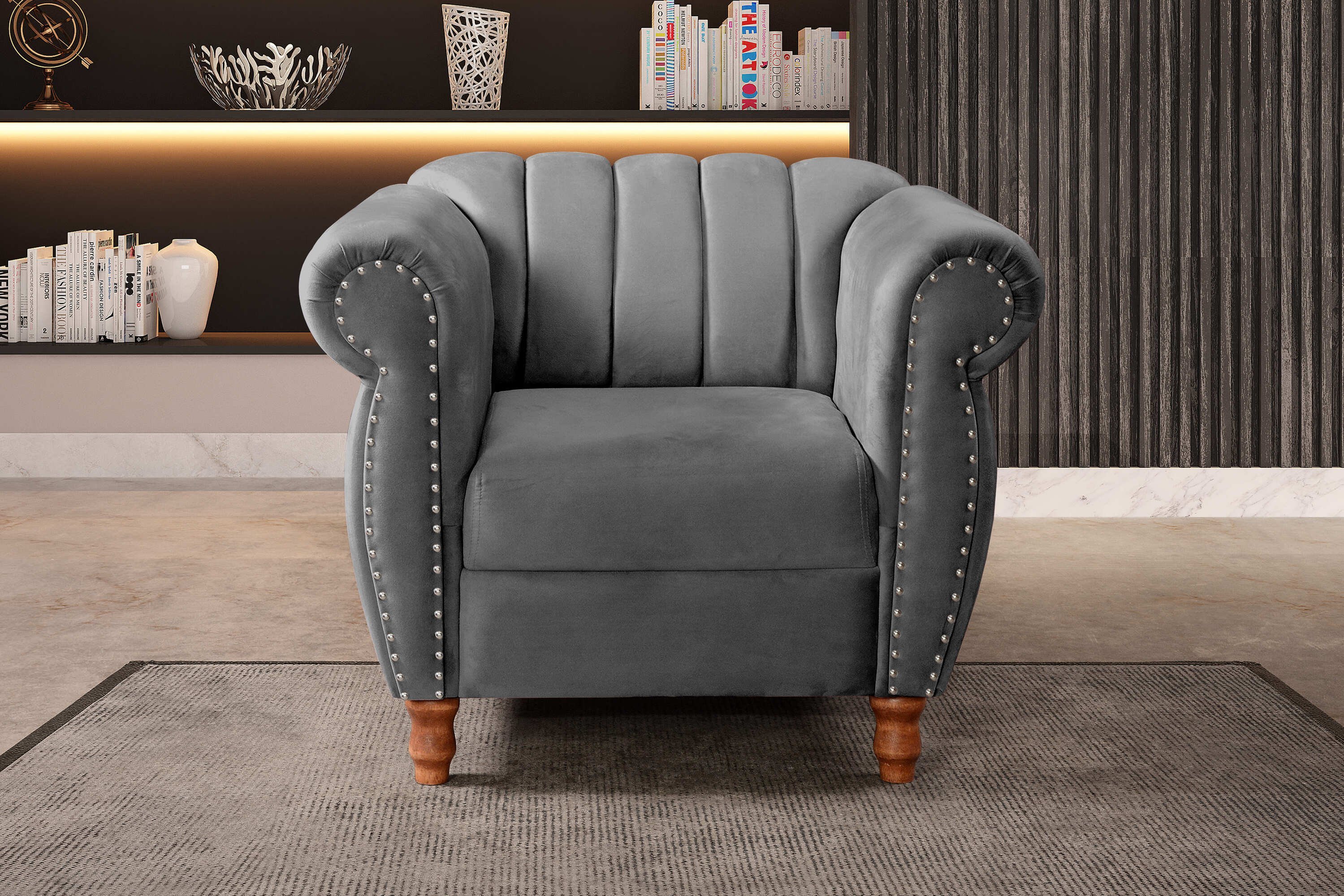 Poltrona Realeza Chesterfield Cadeira Vintage Decoração Retrô ...