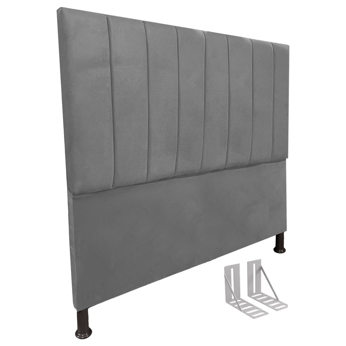 Cabeceira de Cama Box Casal Estofada + Frame Laura - Cores | MadeiraMadeira