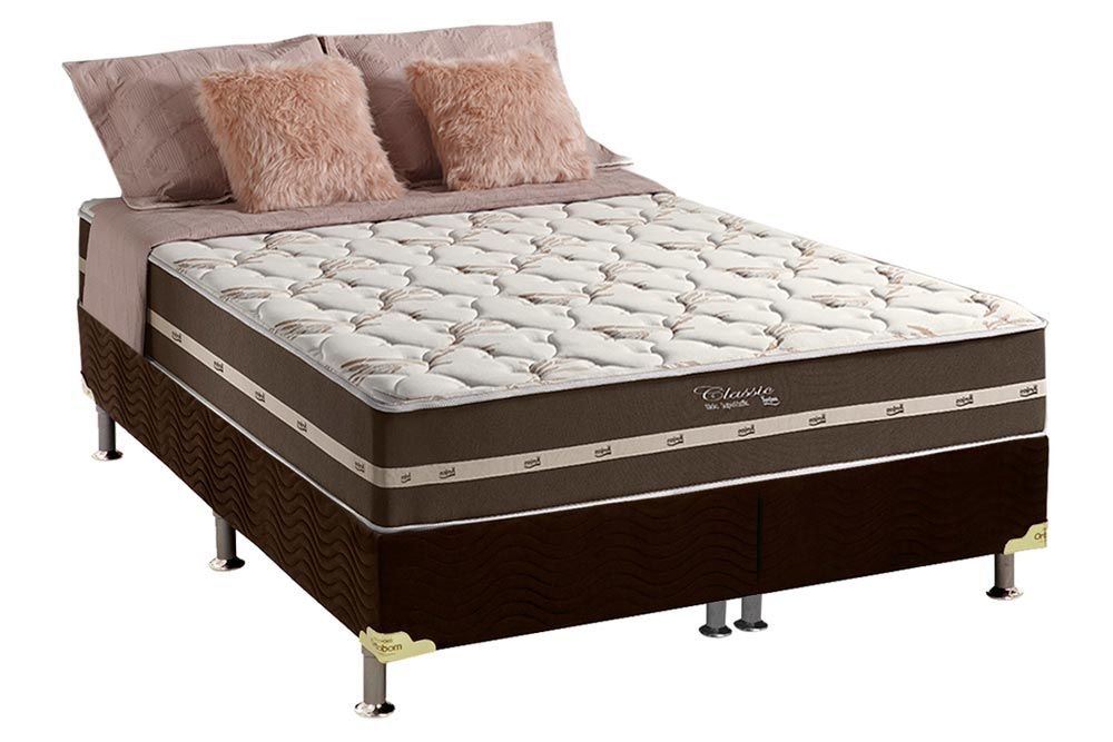 Conjunto Colchão + Box King Anjos Classic Marrom Molas Superlastic ...