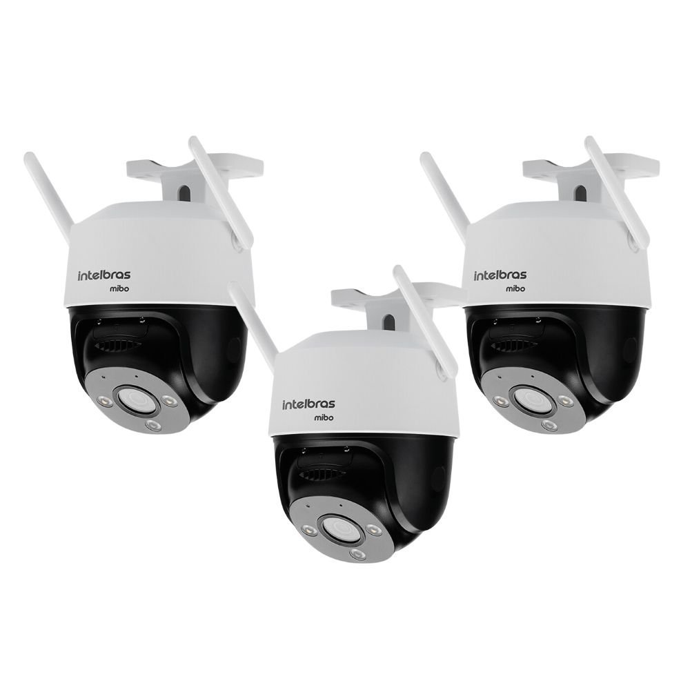 3 Câmeras Wi-fi 360° IM7+ Full Color Intelbras IP Dome F HD ...