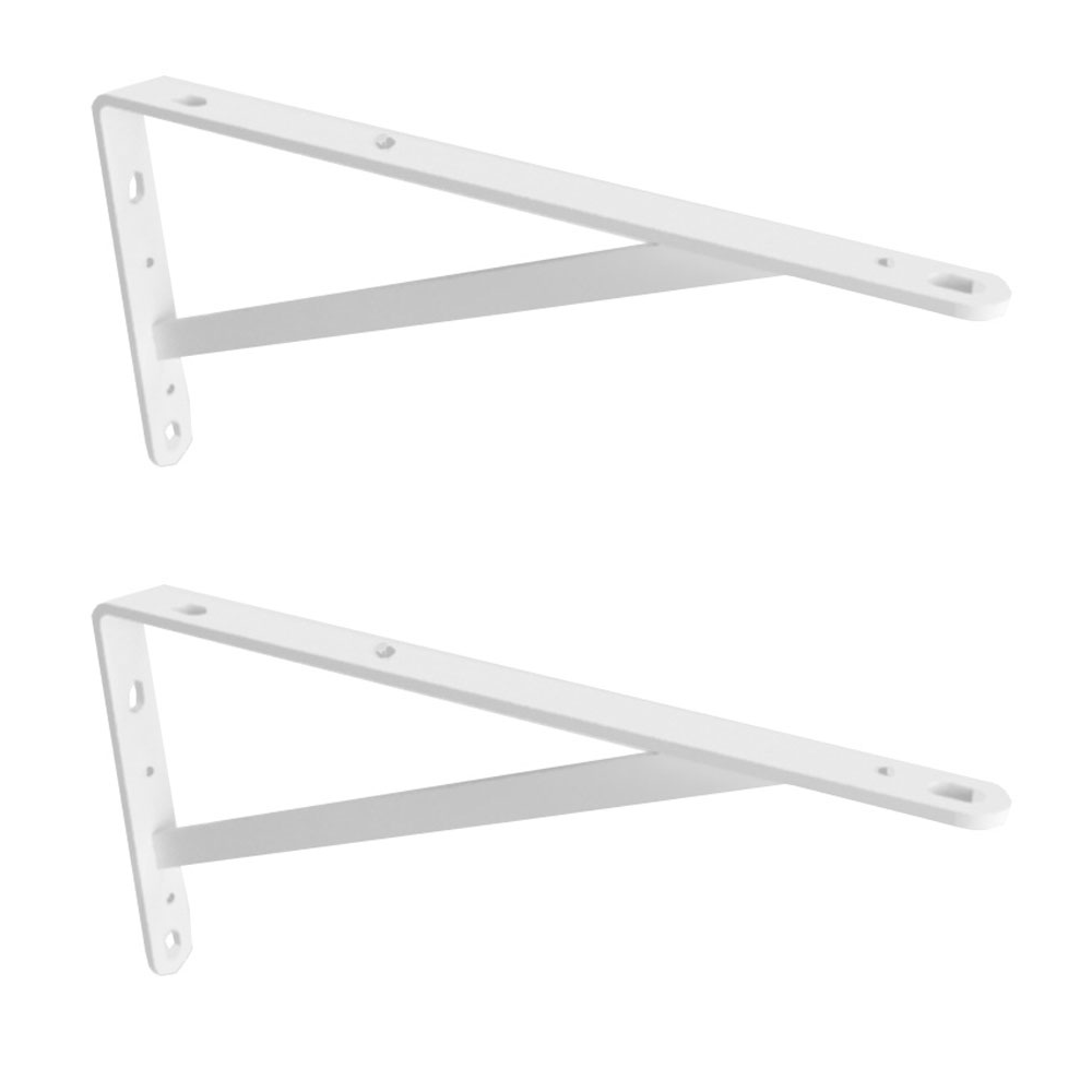 Kit 2 Und Mão Francesa Reforçada 20Cm Branca Multivisão | MadeiraMadeira