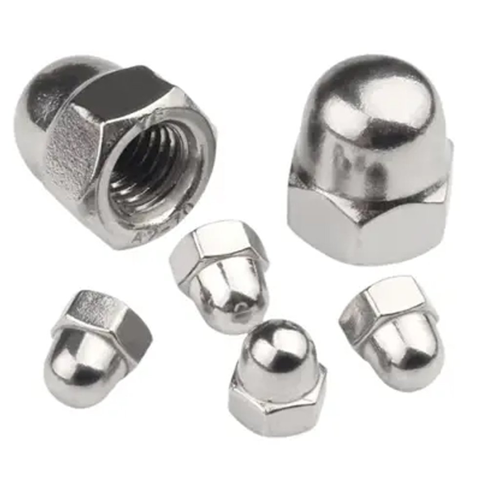 PORCA CALOTA DIN 1587 M4 INOX POLIDO - 100un | MadeiraMadeira