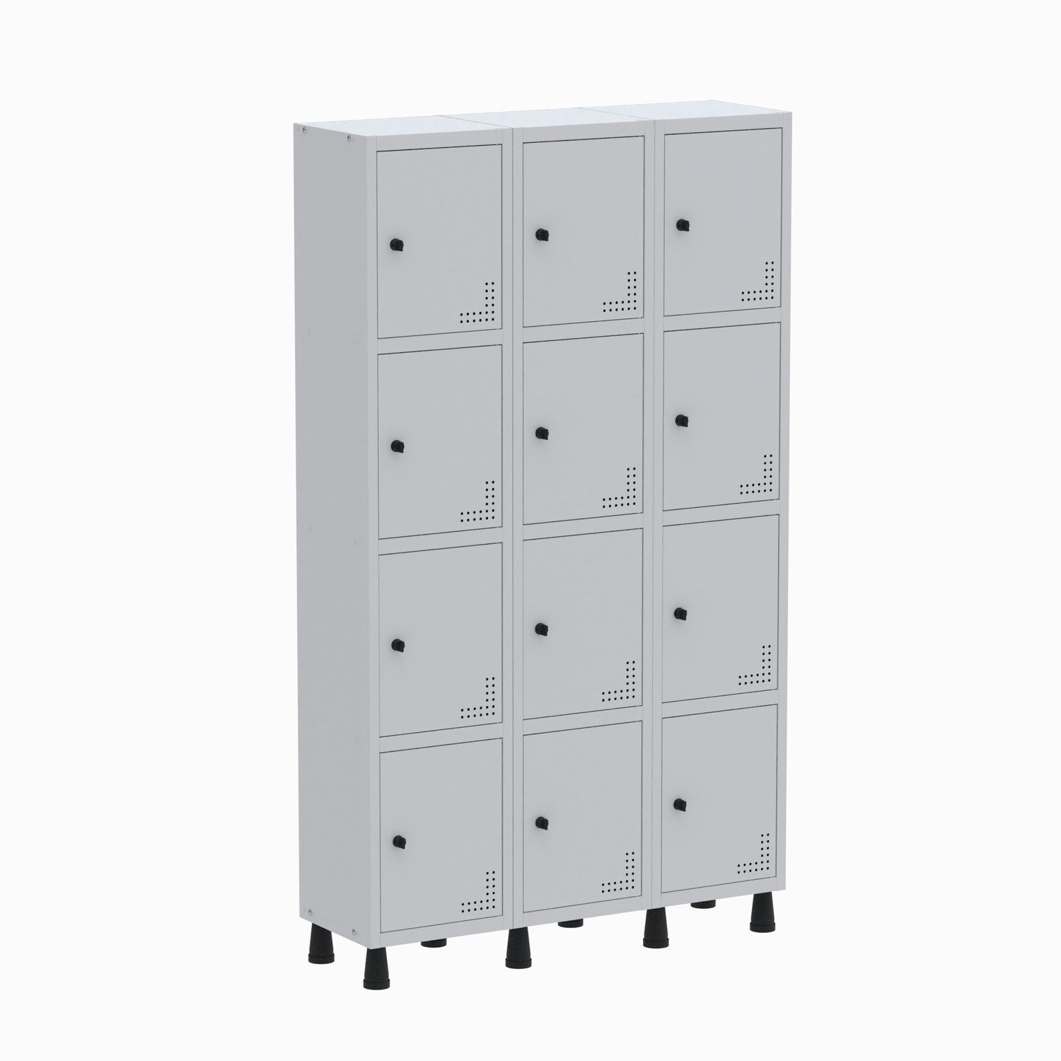 Armário Locker Guarda Volume Aço Light 3v 12 Portas Gr303/12 ...