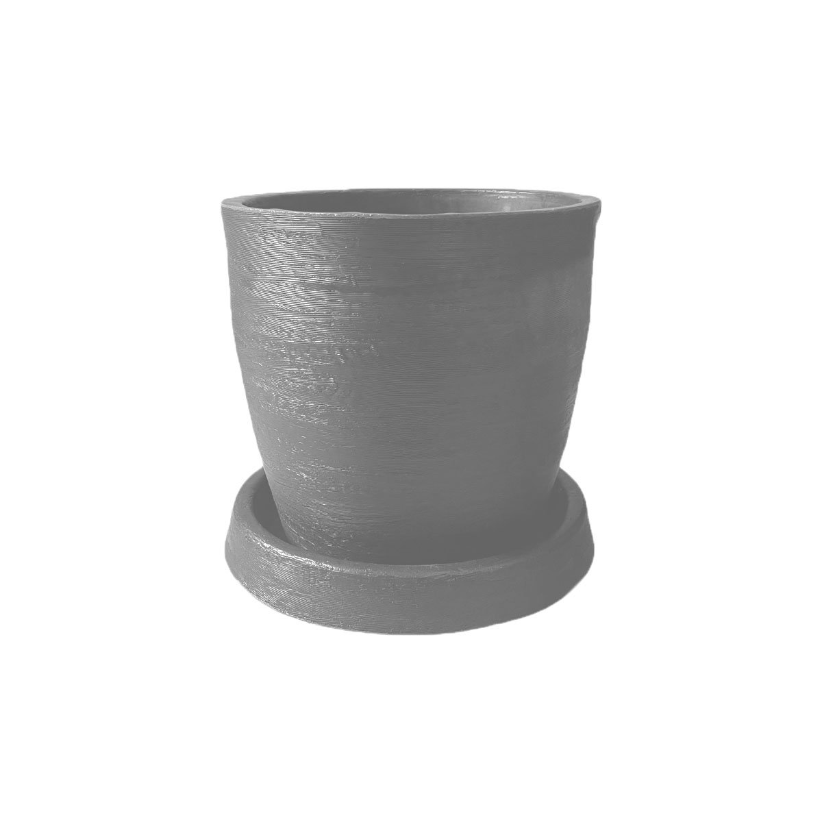 Vaso Plantar com Prato 30x30 Classico Oval Moderno Polietileno ...