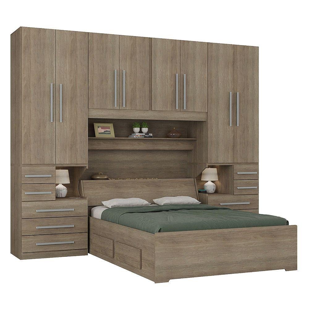 Dormitório de Casal Completo 1223 Castanho | MadeiraMadeira