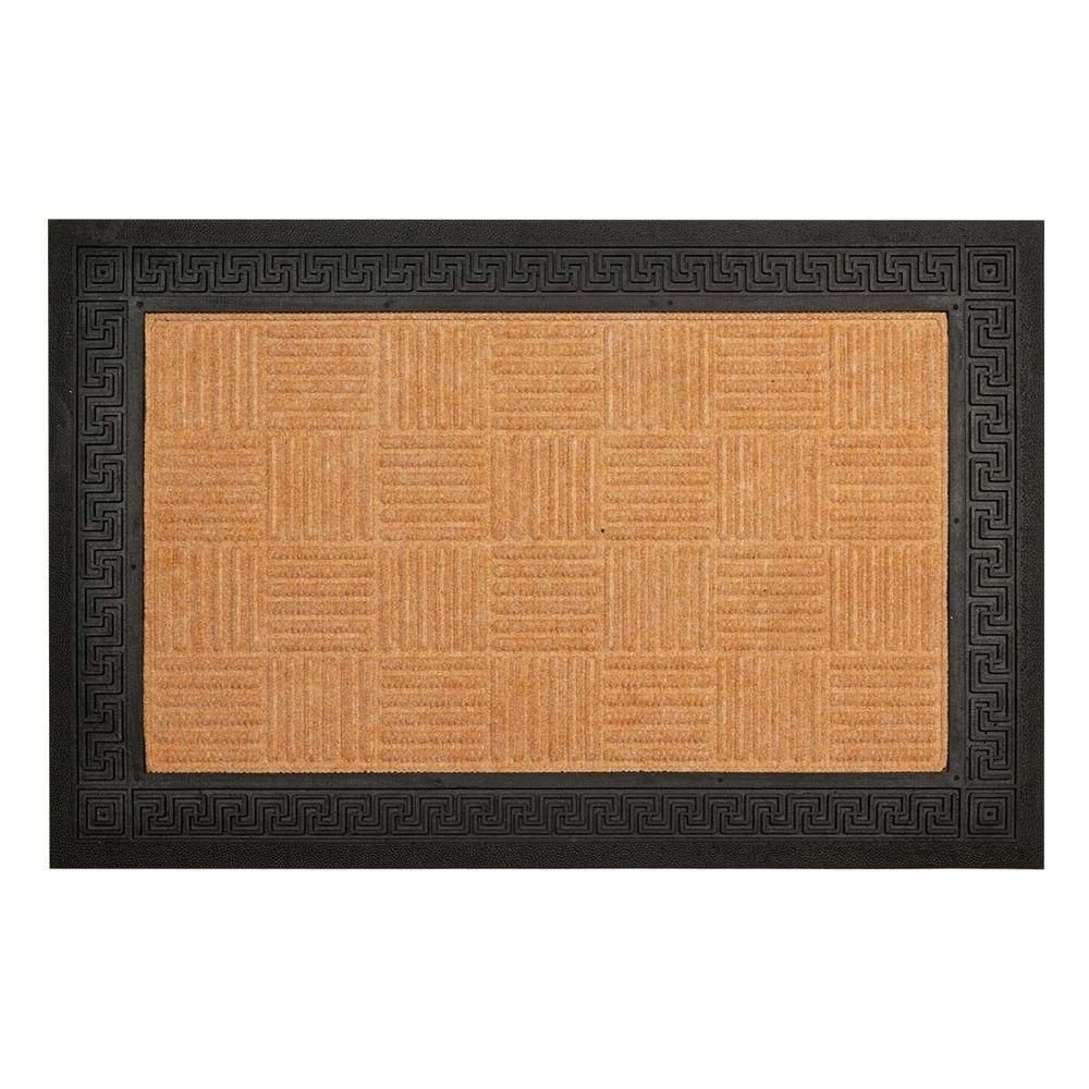 Capacho de Borracha Felix 21 Preto-bege 0,40x0,60m | MadeiraMadeira