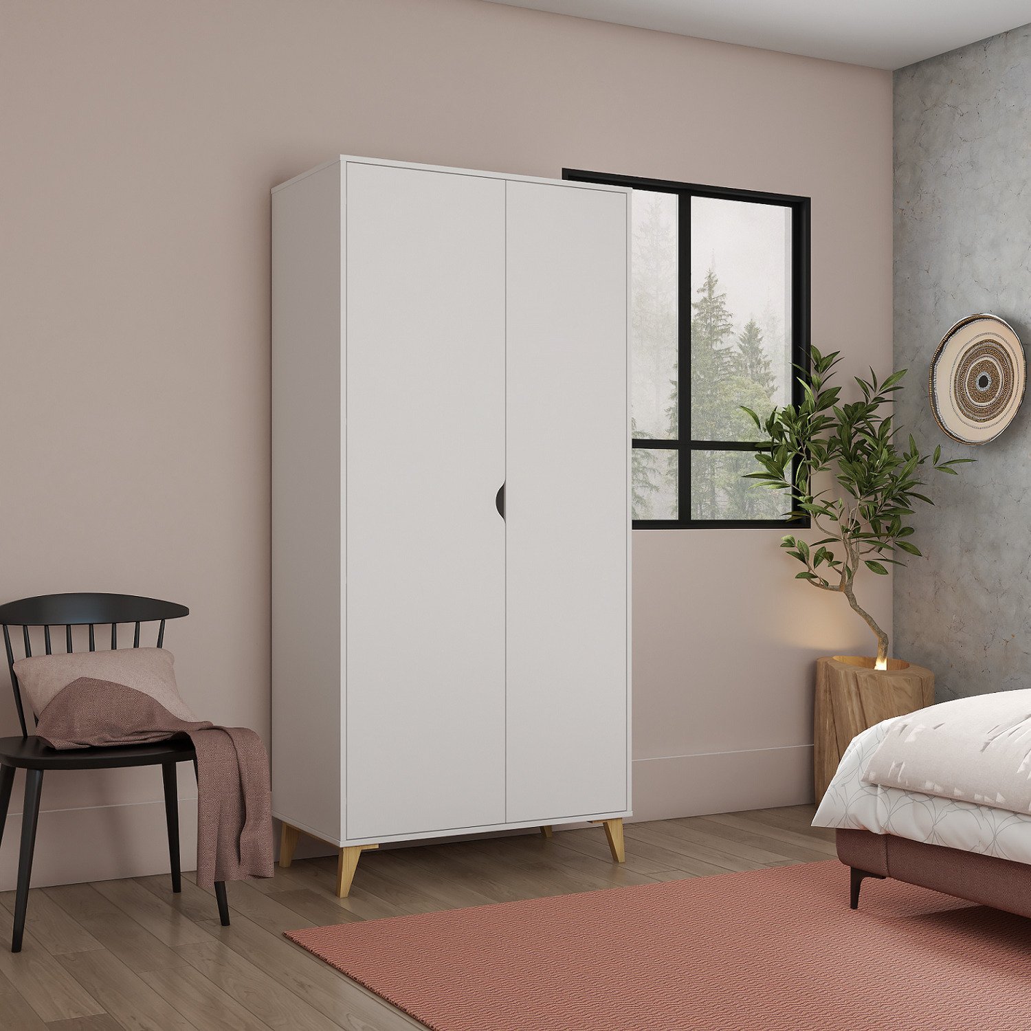 Guarda-roupa 2 Portas com Cabide Puma | MadeiraMadeira