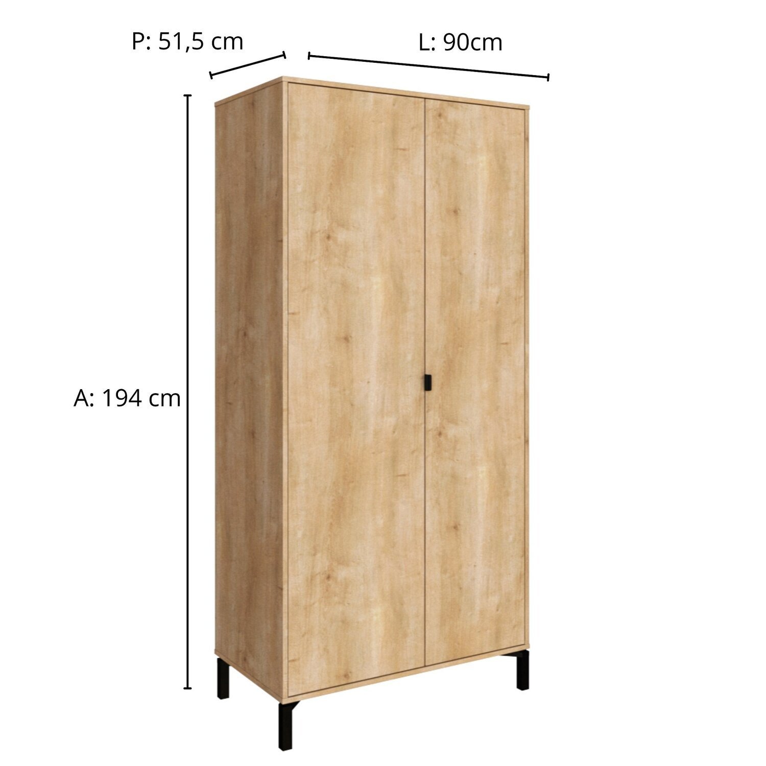 Guarda-roupa Soho 2 Portas com Cabide Amadeirado | MadeiraMadeira