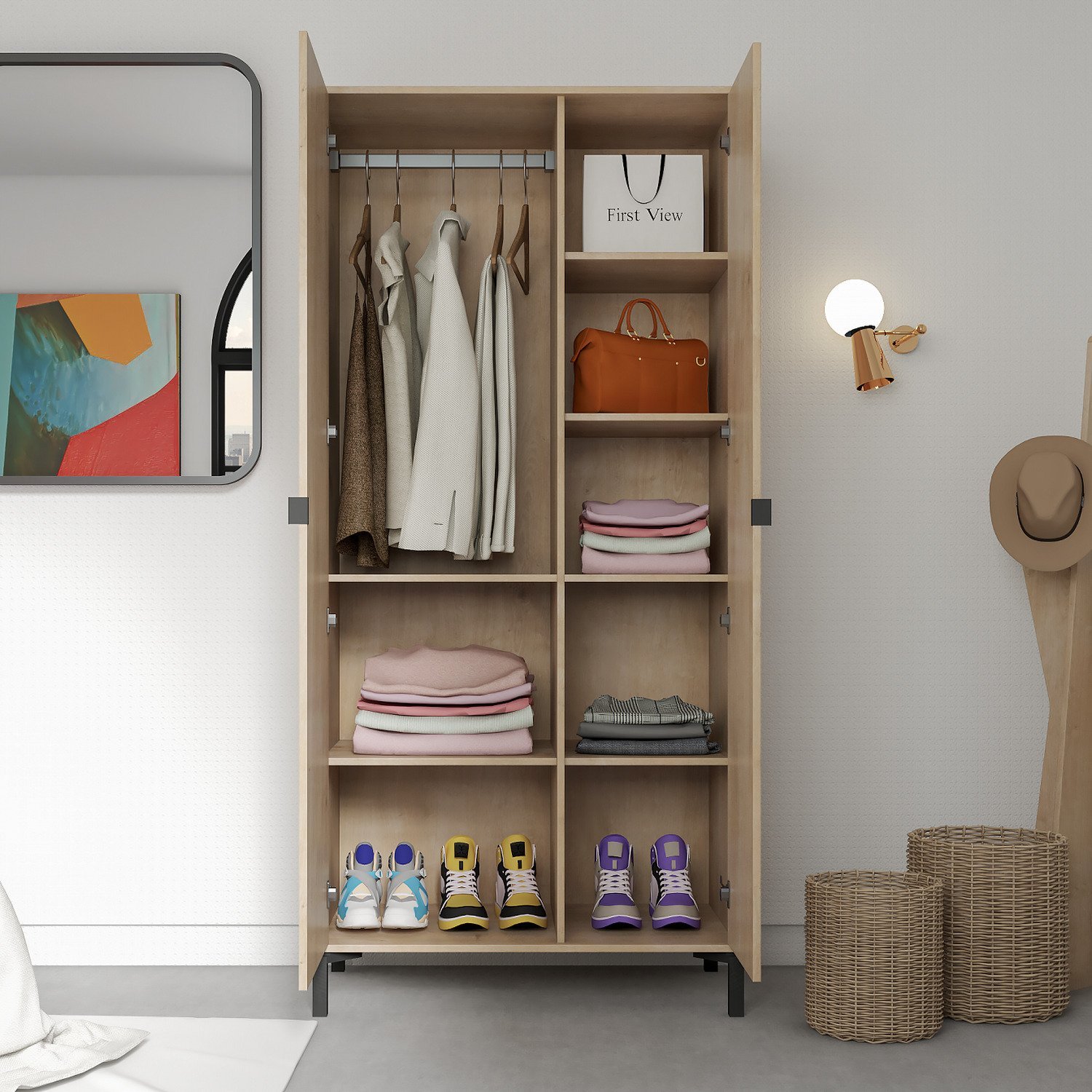 Guarda-roupa Soho 2 Portas com Cabide Amadeirado | MadeiraMadeira
